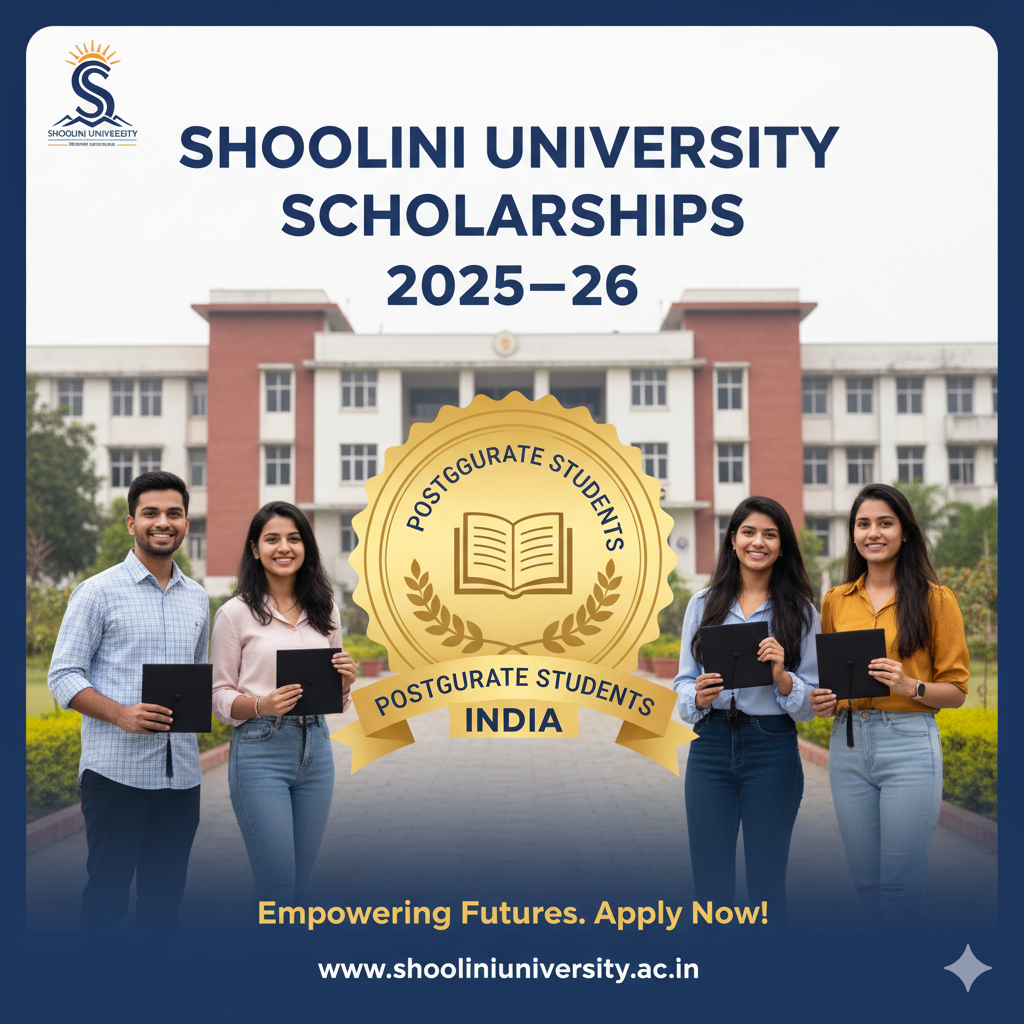 Shoolini University Scholarships 2025–26 for Postgraduate Students in ...